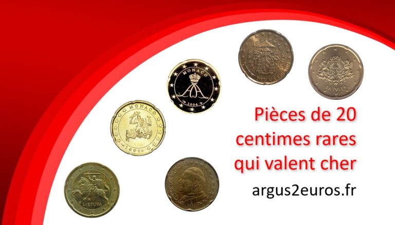 Pièce de 20 centimes rare | Valeur des 10 monnaies les + chères
