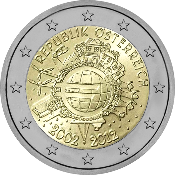 22 Pièces de 2€ 2002-2012 (10 Ans de l'Euro) | Valeur +Infos