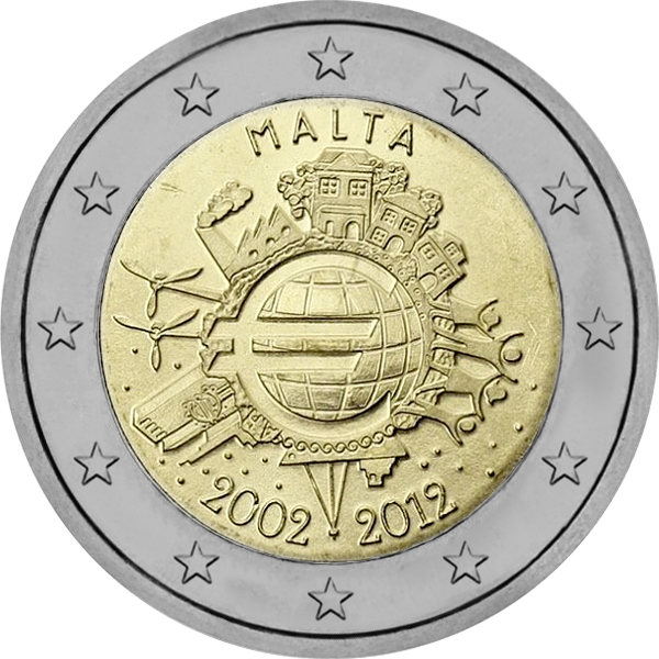 22 Pièces de 2€ 2002-2012 (10 Ans de l'Euro) | Valeur +Infos